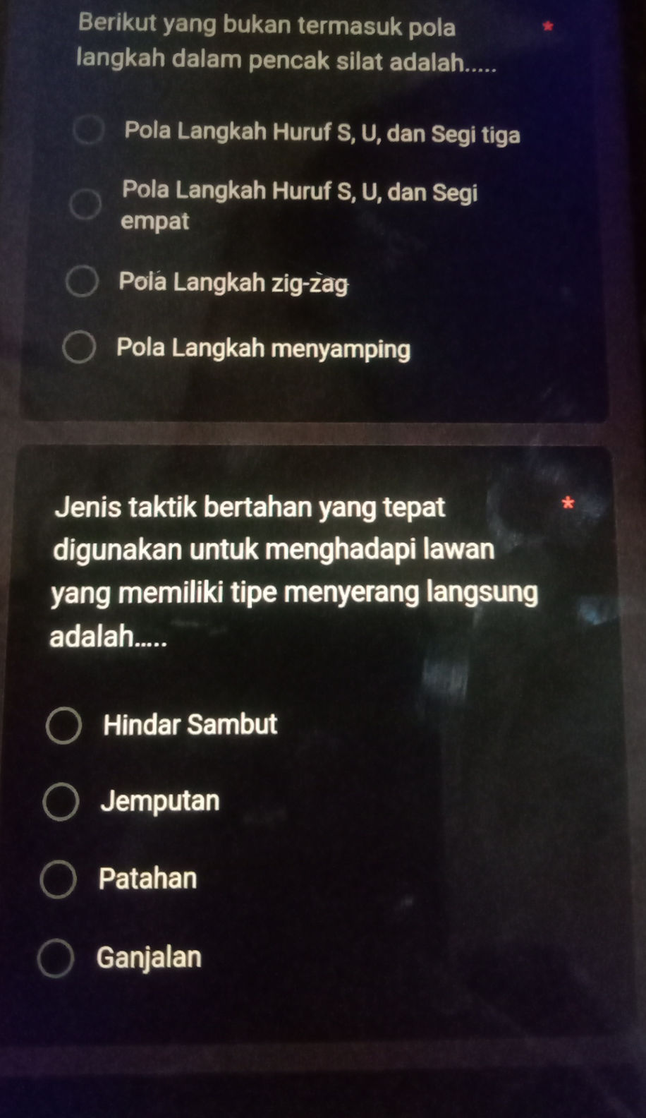 Berikut yang bukan termasuk pola langkah | StudyX