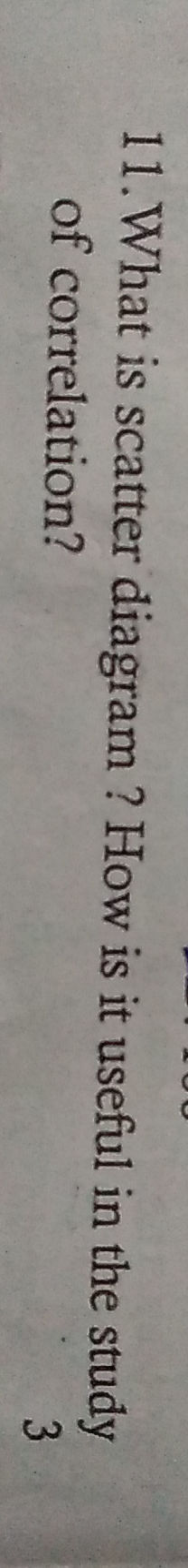 11. What is scatter diagram ? How is it | StudyX