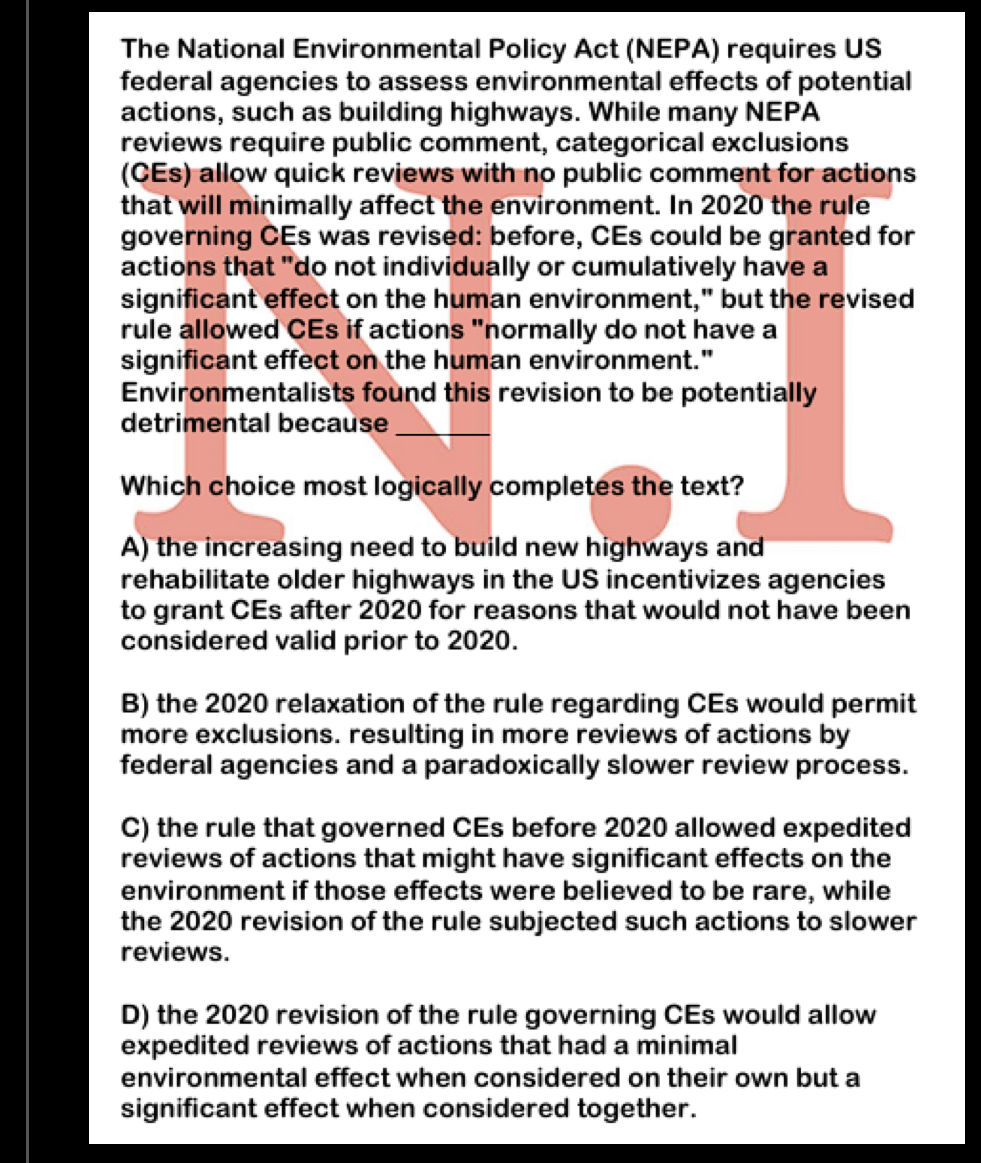 The National Environmental Policy Act (NEPA)