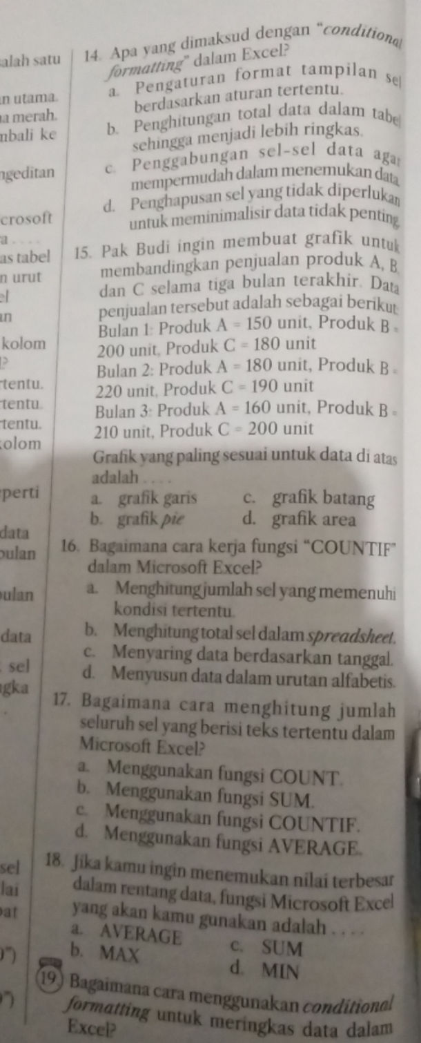 14. Apa yang dimaksud dengan "conditional | StudyX