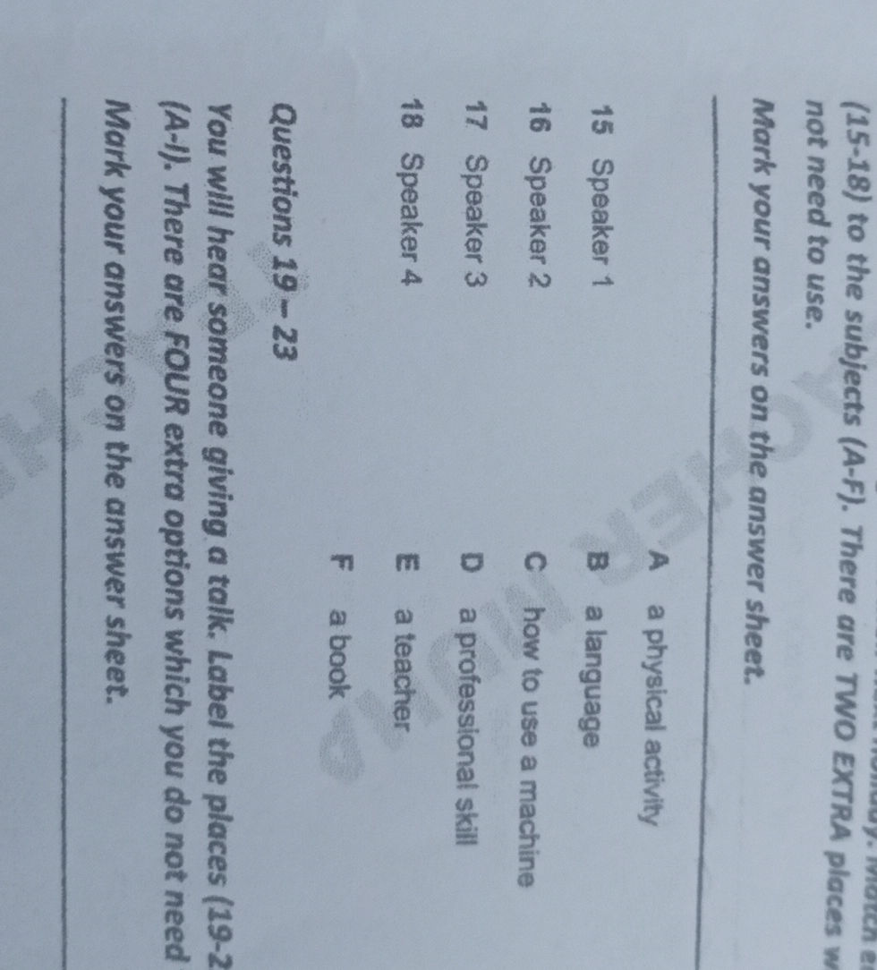 Mark your answers on the answer sheet. 15 | StudyX