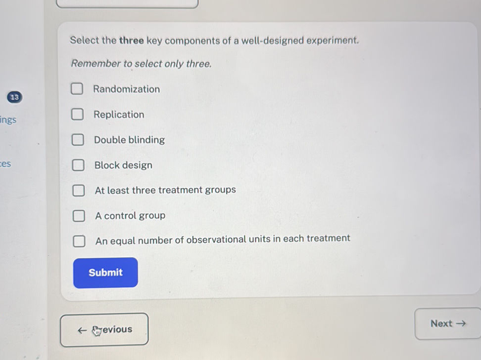Select the three key components of a | StudyX