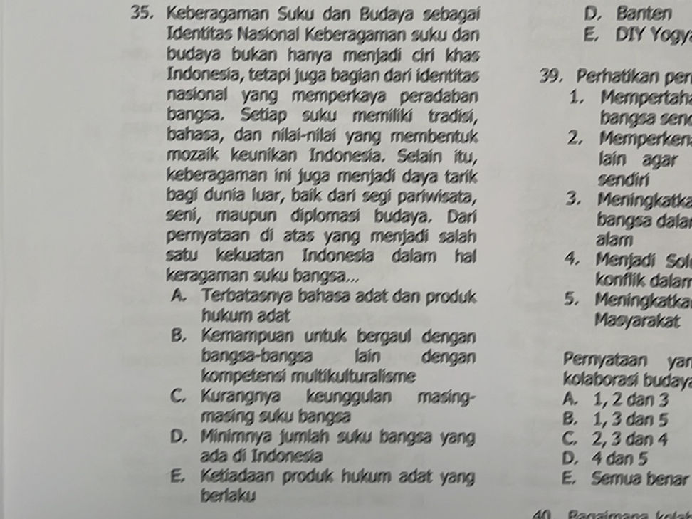 35. Keberagaman Suku dan Budaya sebagai | StudyX