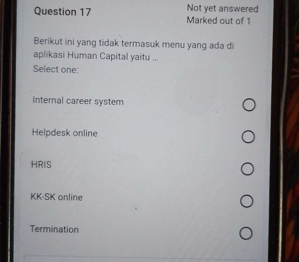 Question 17 Berikut ini yang tidak termasuk | StudyX