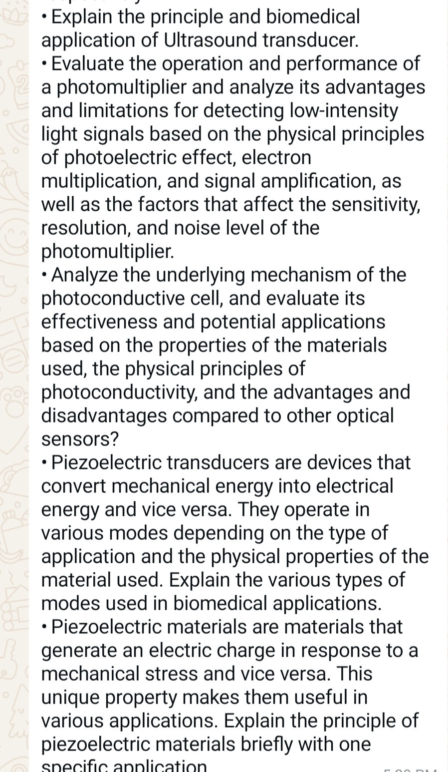 Explain the principle and biomedical | StudyX