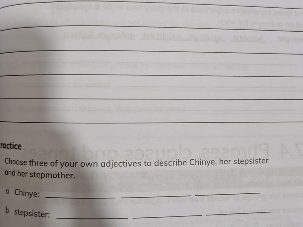 Choose three of your own adjectives to | StudyX