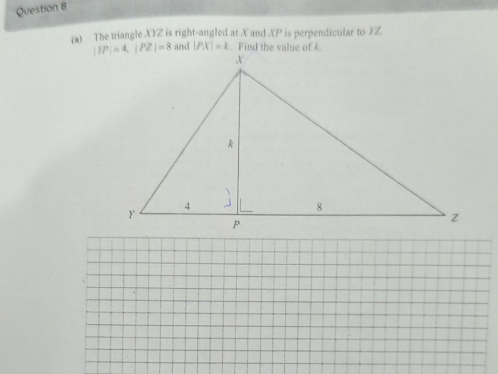 (a) The triangle XYZ is right-angled at X | StudyX