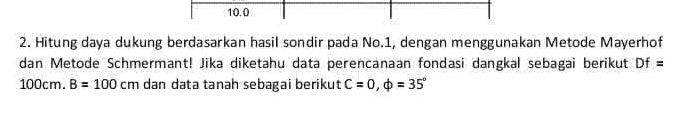 2. Hitung daya dukung berdasarkan hasil | StudyX