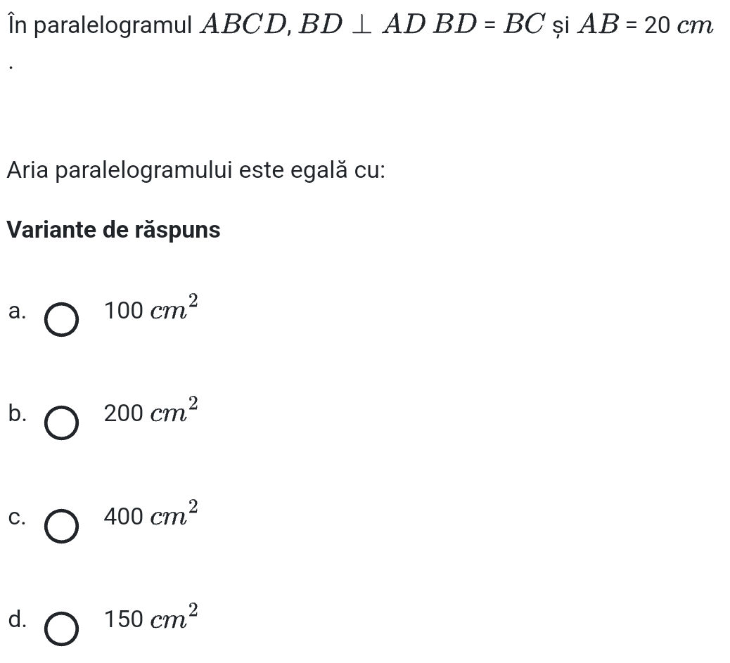 În paralelogramul ABCD, BD ⊥ AD BD = BC și | StudyX