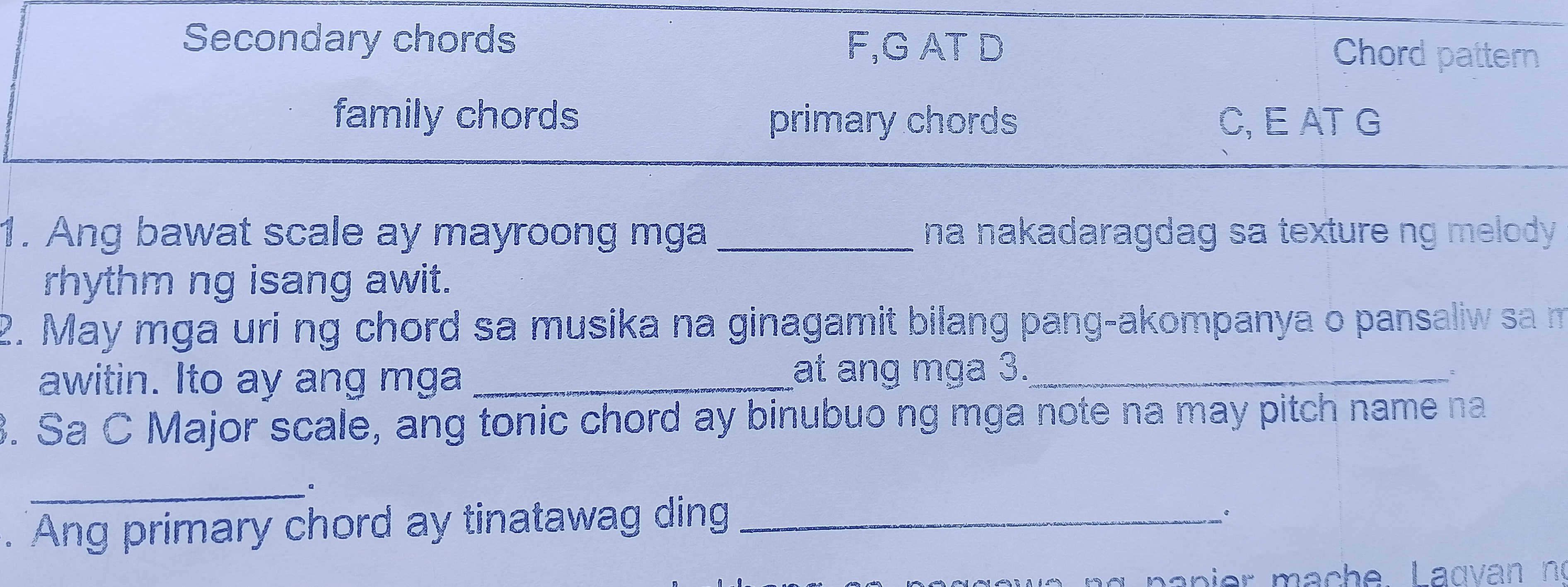 1. Ang bawat scale ay mayroong mga ______ na | StudyX