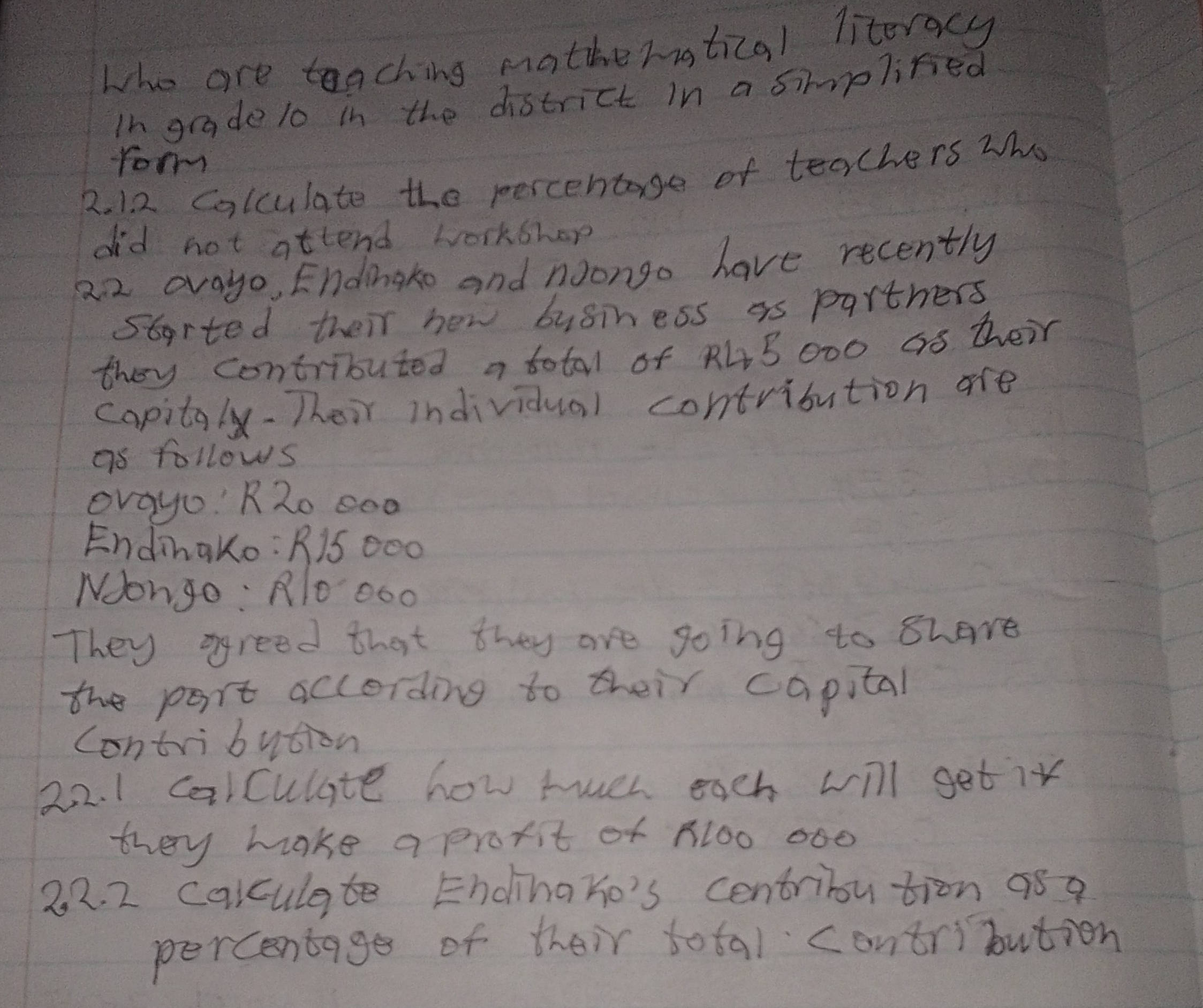 2.12 Calculate the percentage of teachers | StudyX