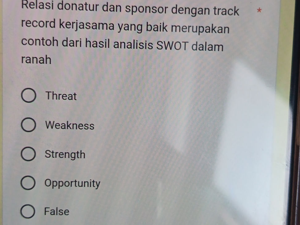 Relasi donatur dan sponsor dengan track | StudyX
