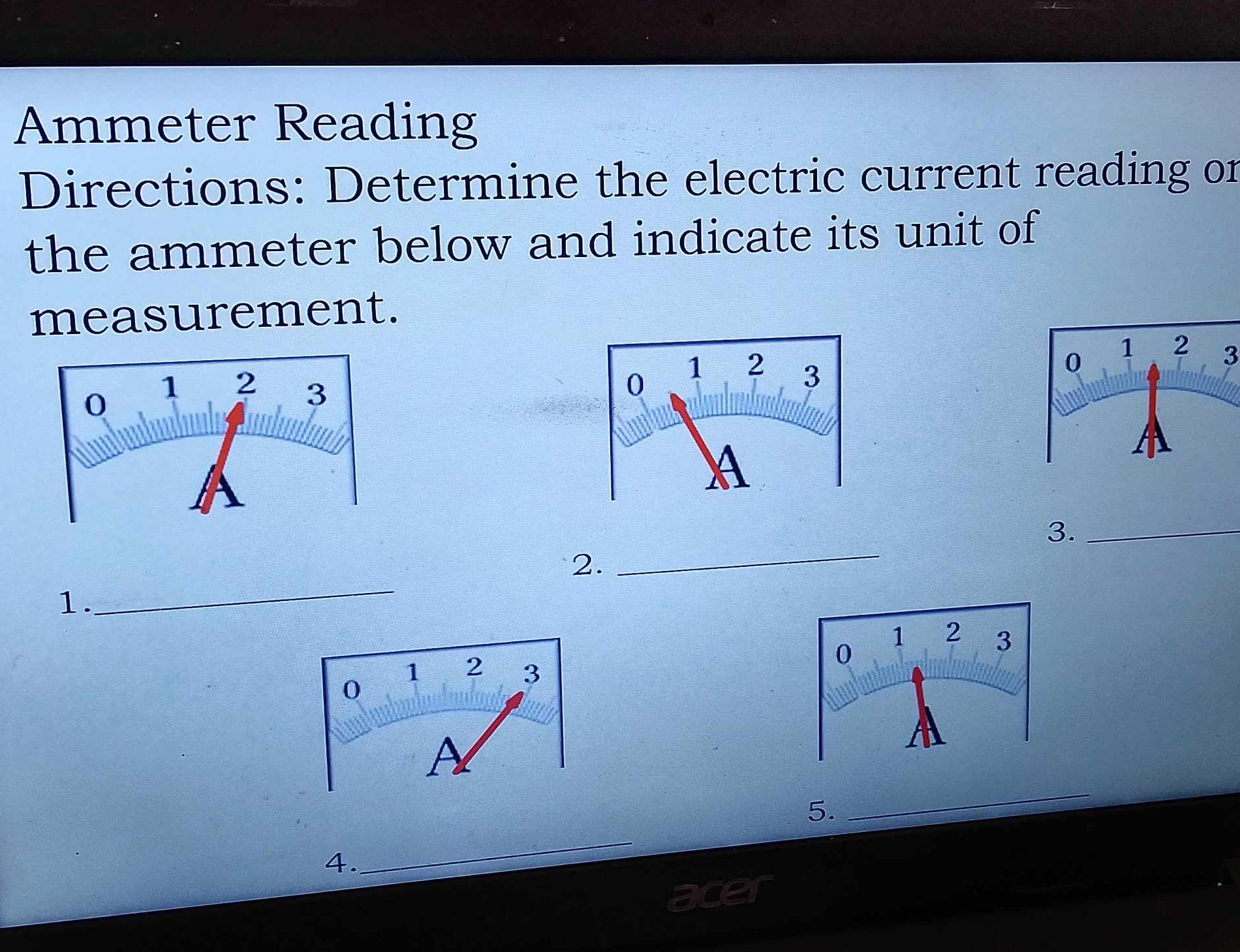 Ammeter Reading Directions: Determine the | StudyX