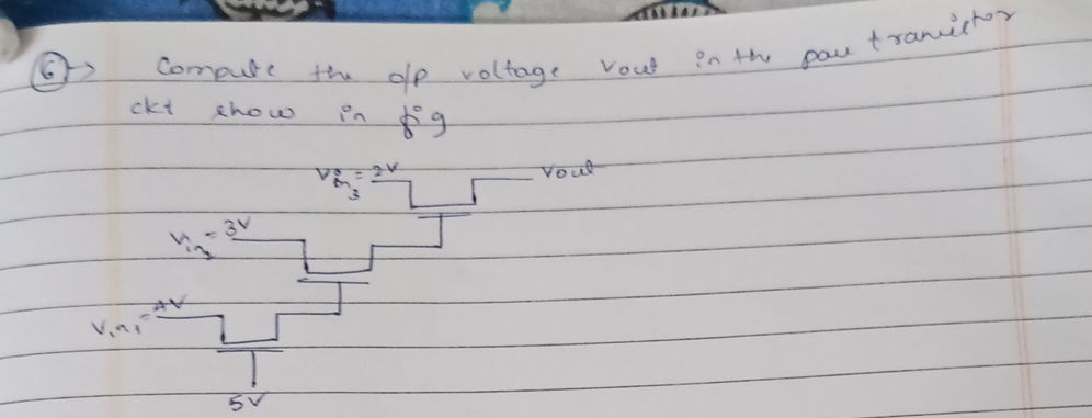 Compute the output voltage Vout in the pau | StudyX
