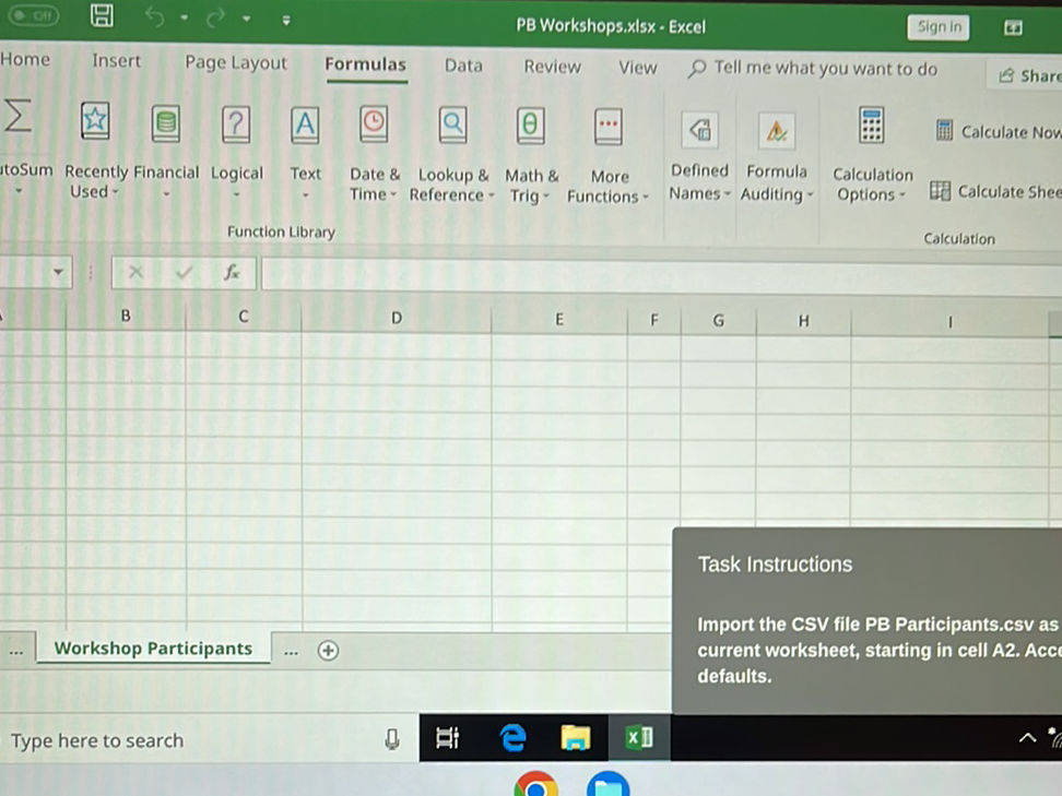 Import the CSV file PB Participants.csv as | StudyX