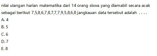 nilai ulangan harian matematika dari 14 | StudyX