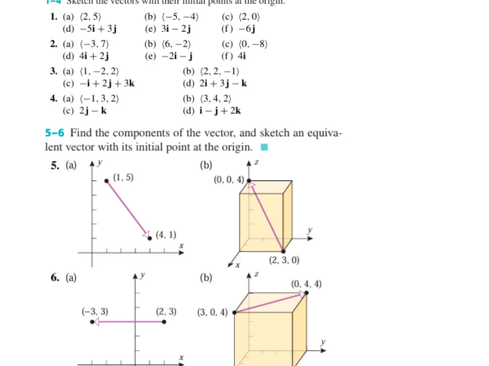 1-4 Sketch the vectors with their initial | StudyX