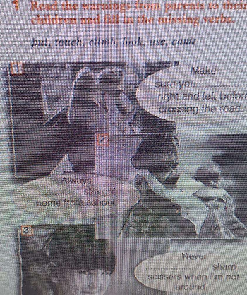 1 Read the warnings from parents to their | StudyX