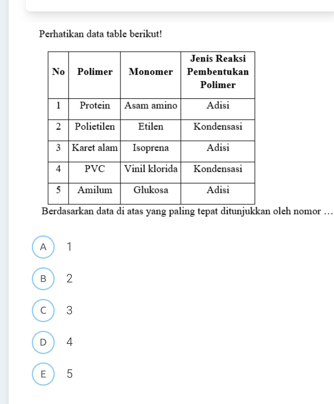 Perhatikan data table berikut! | No | | StudyX