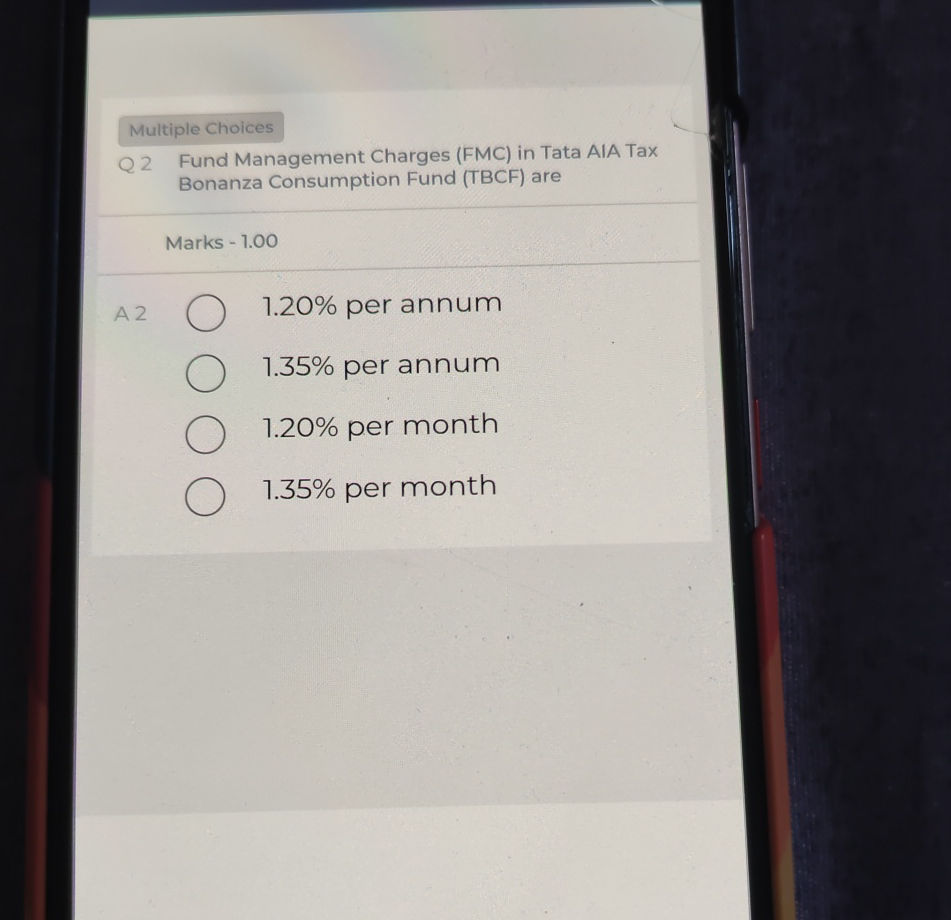 Fund Management Charges (FMC) in Tata AIA | StudyX