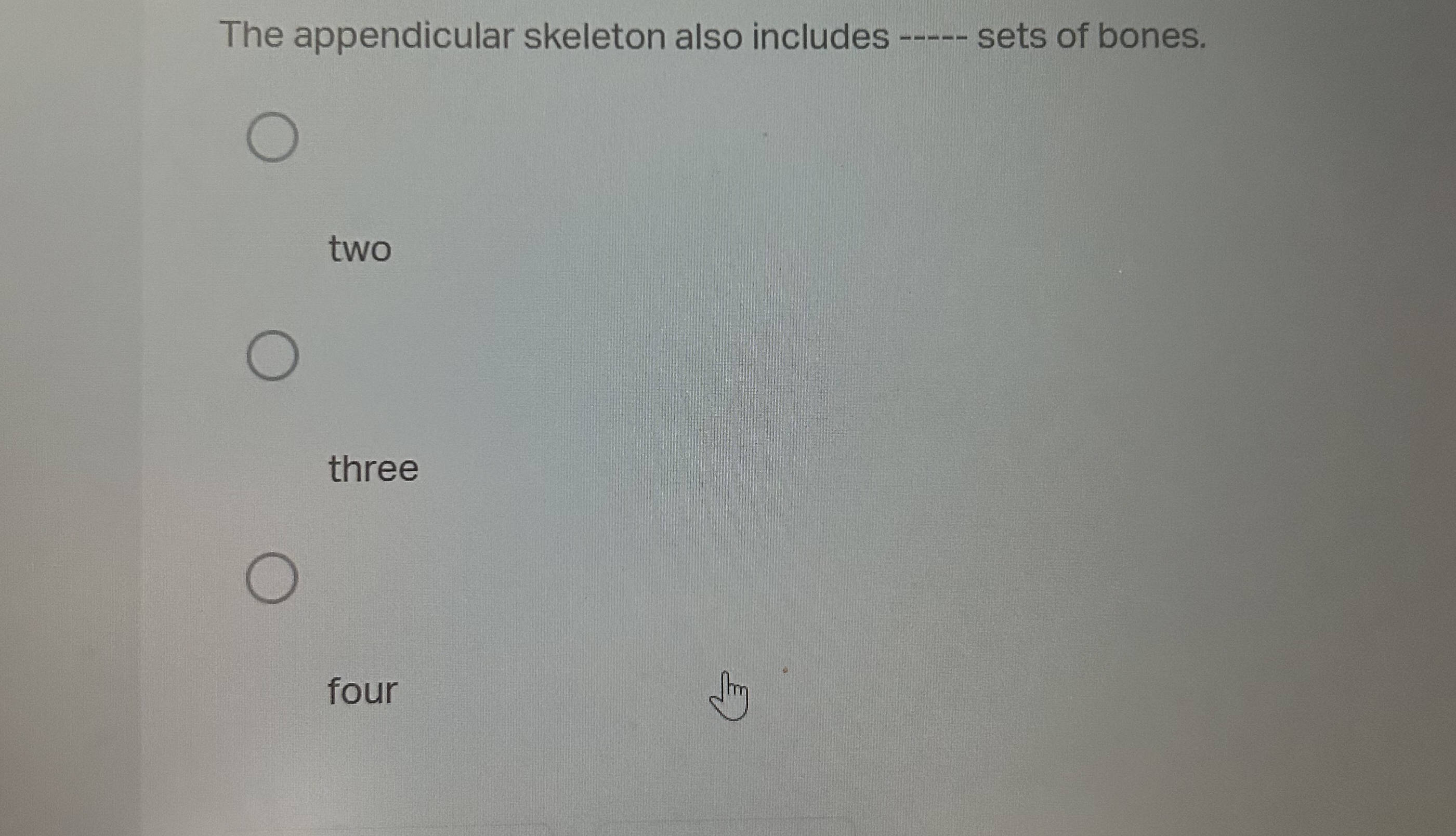 The appendicular skeleton also includes | StudyX