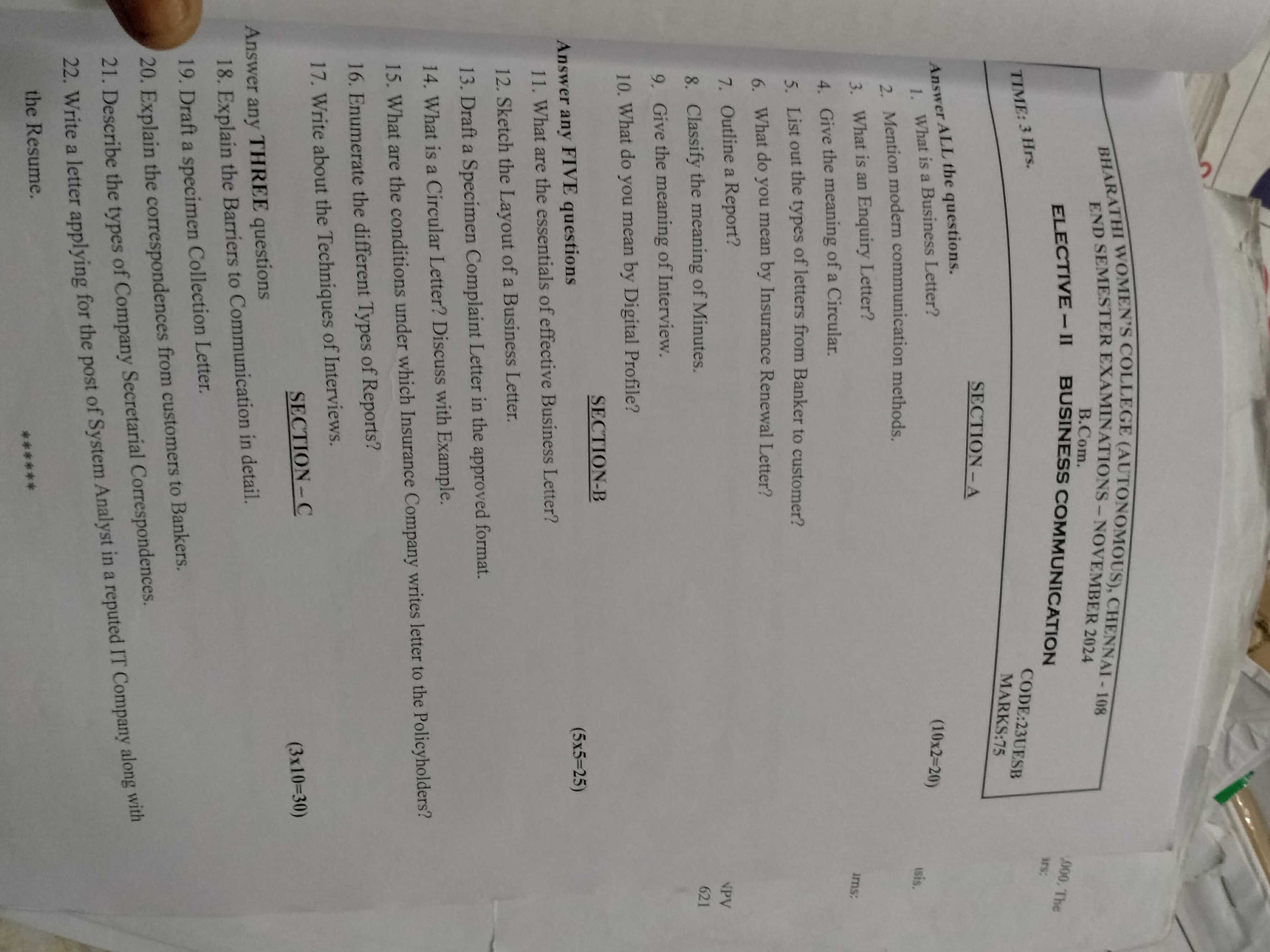 Answer ALL the questions. 1. What is a | StudyX