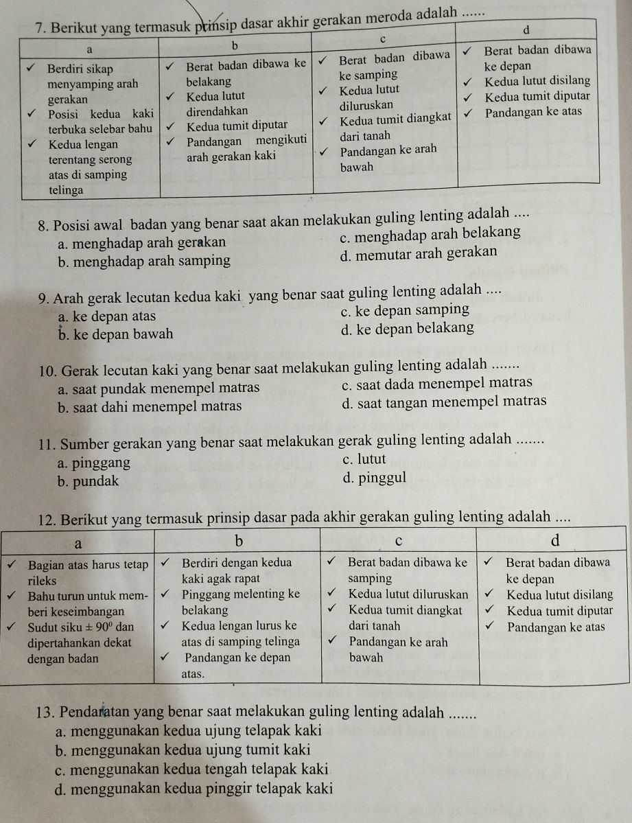 7. Berikut yang termasuk ptinsip dasar akhir | StudyX