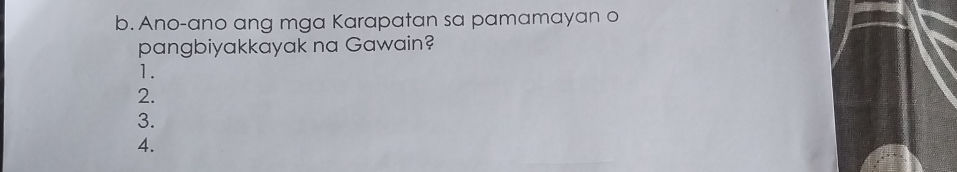 b. Ano-ano ang mga Karapatan sa pamamayan o | StudyX