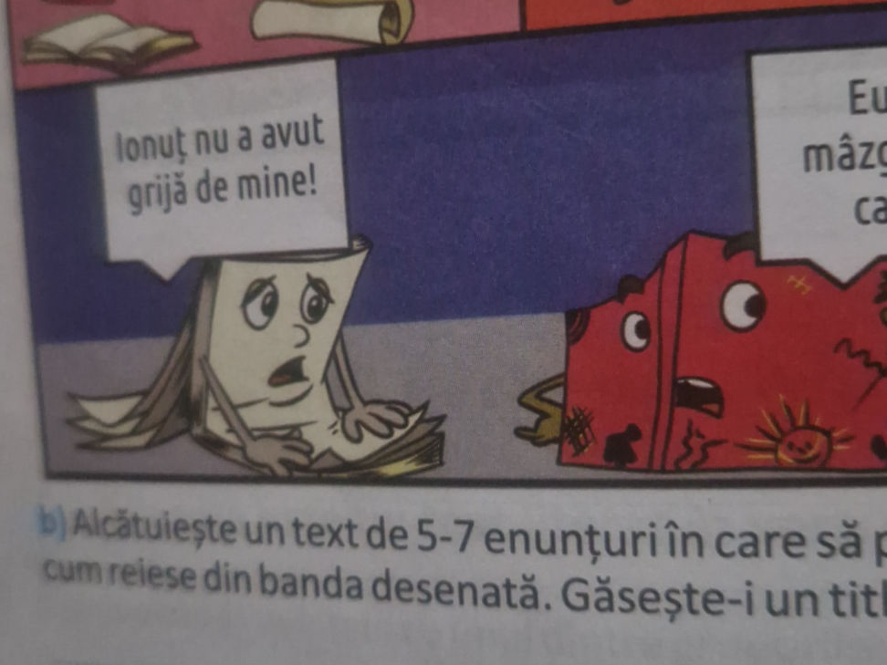 b) Alcătuiește un text de 5-7 enunțuri în | StudyX