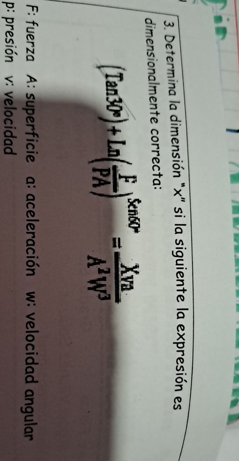 3. Determina la dimensión "x" si la | StudyX
