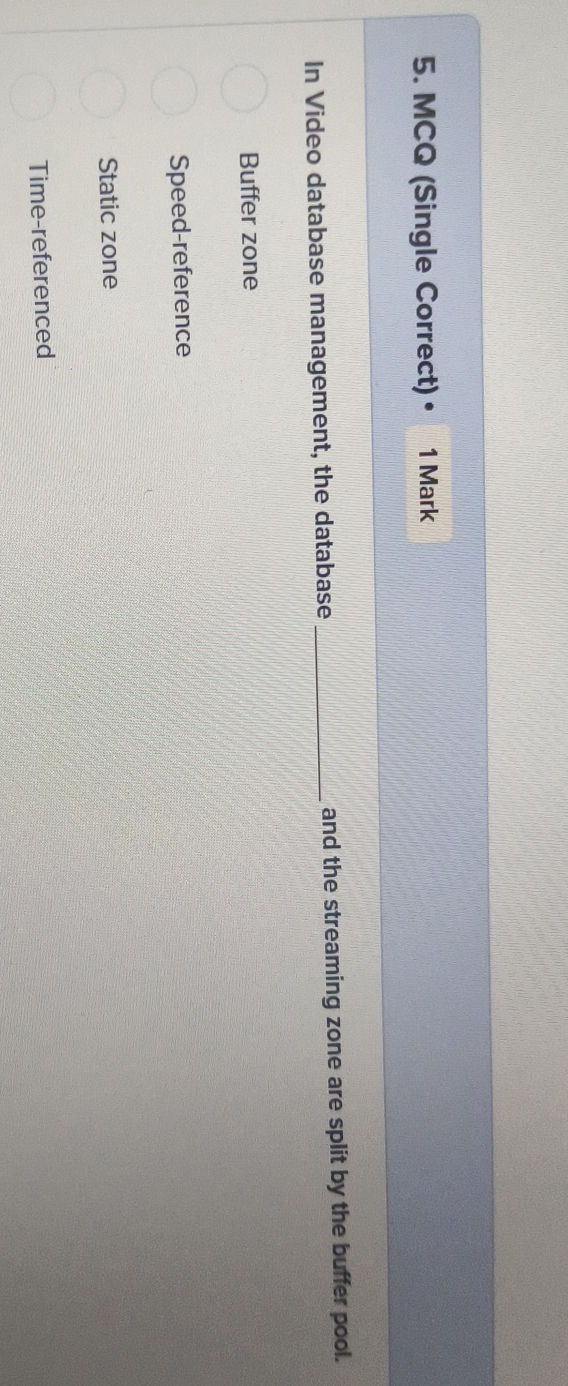 5. MCQ (Single Correct) • 1 Mark In Video | StudyX
