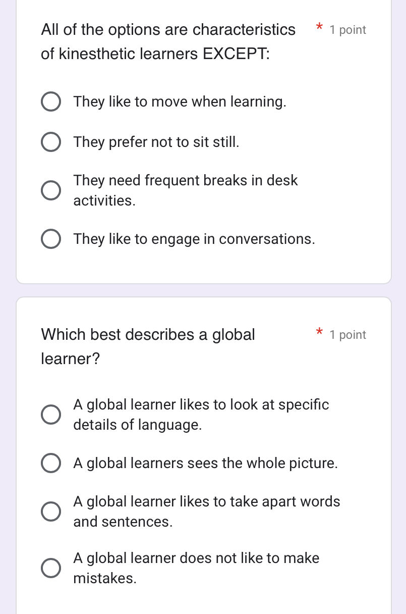 All of the options are characteristics of | StudyX