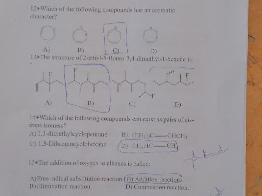 12. Which of the following compounds has an | StudyX