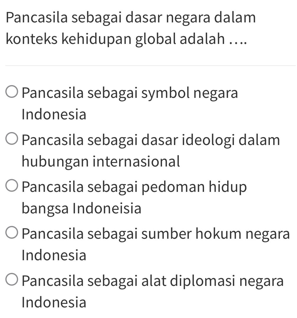 Pancasila sebagai dasar negara dalam konteks | StudyX