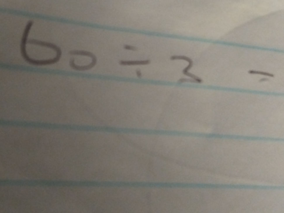 Division problem: 60 divided by 3 | StudyX
