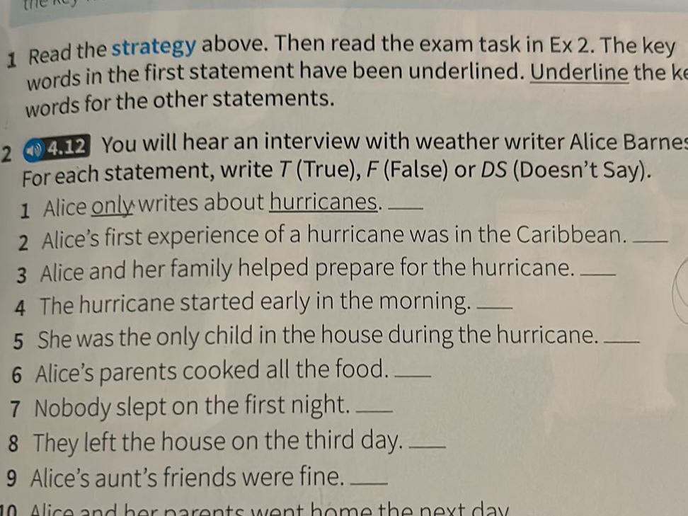 You will hear an interview with weather | StudyX