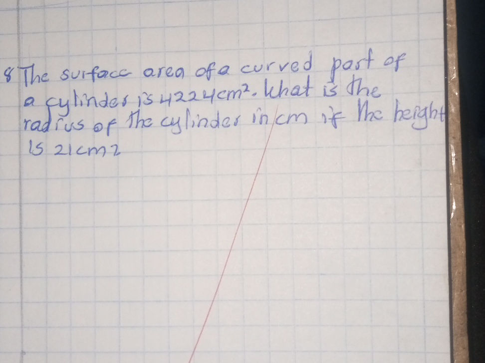 8 The surface area of a curved part of a | StudyX