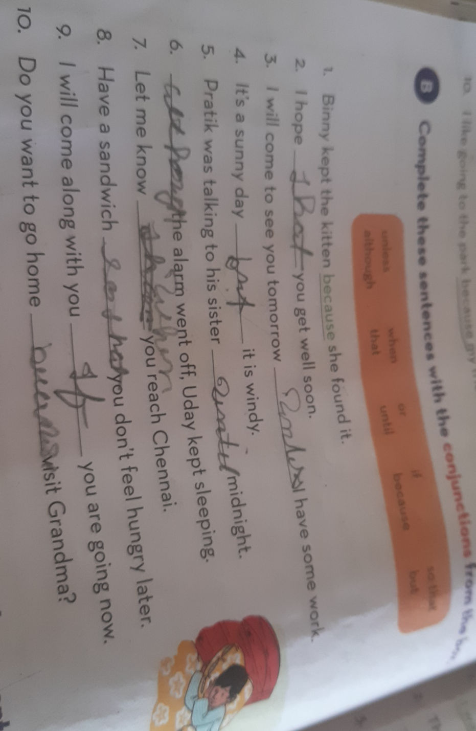 Complete these sentences with the | StudyX