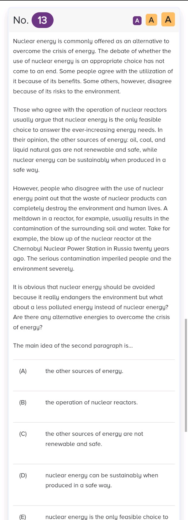 The main idea of the second paragraph is... | StudyX