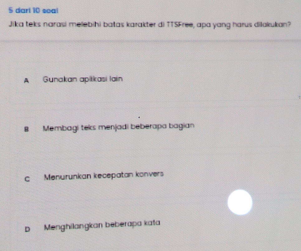 Jika teks narasi melebihi batas karakter di | StudyX
