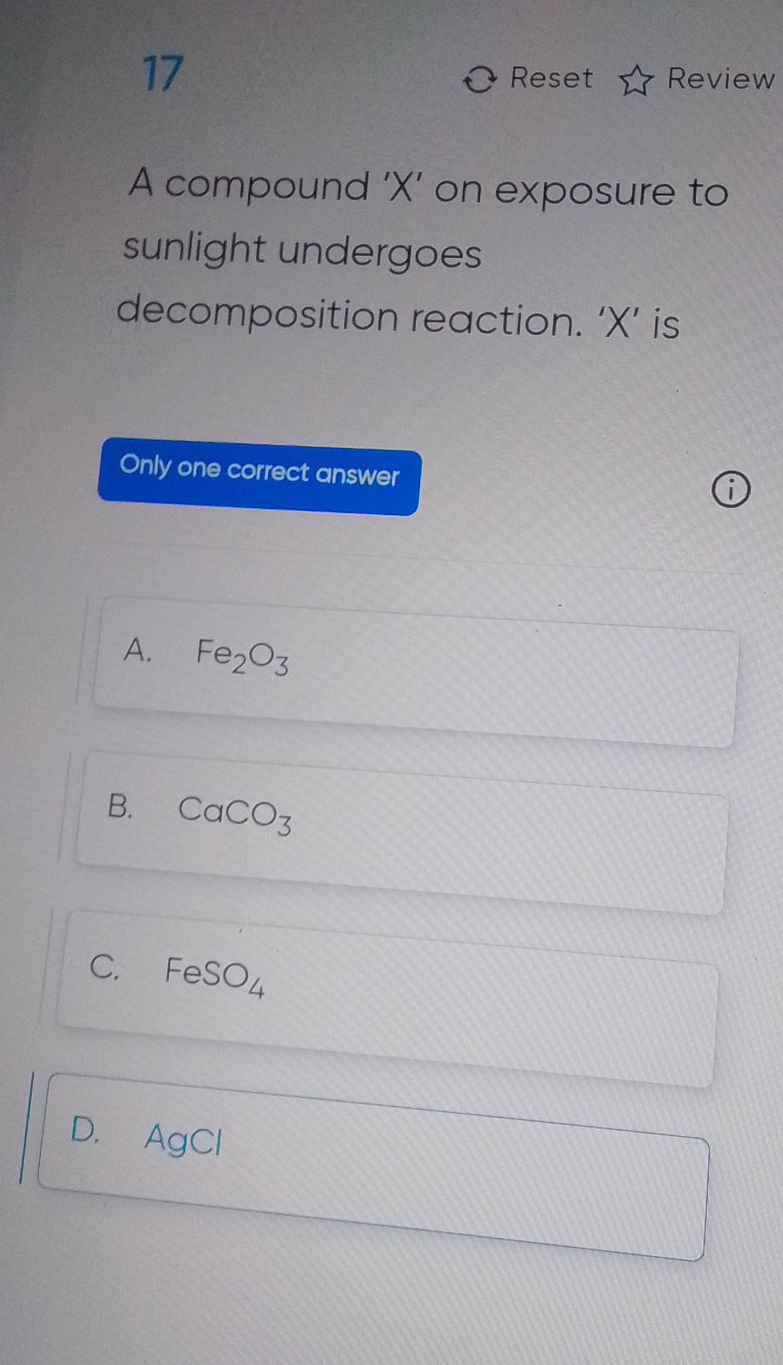 A compound 'X' on exposure to sunlight | StudyX
