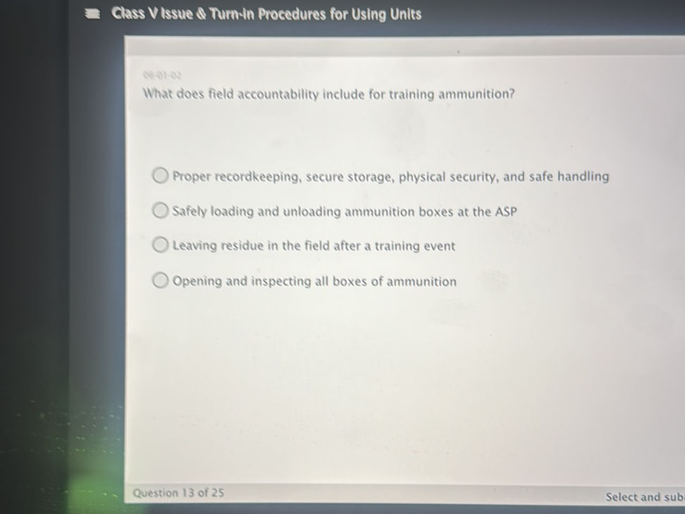 What does field accountability include for | StudyX