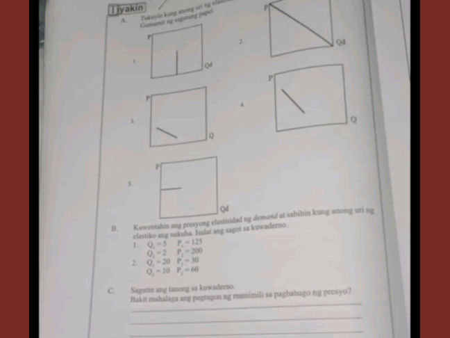 A. Takayin kung anong ang 1. 2. 3. 4. | StudyX