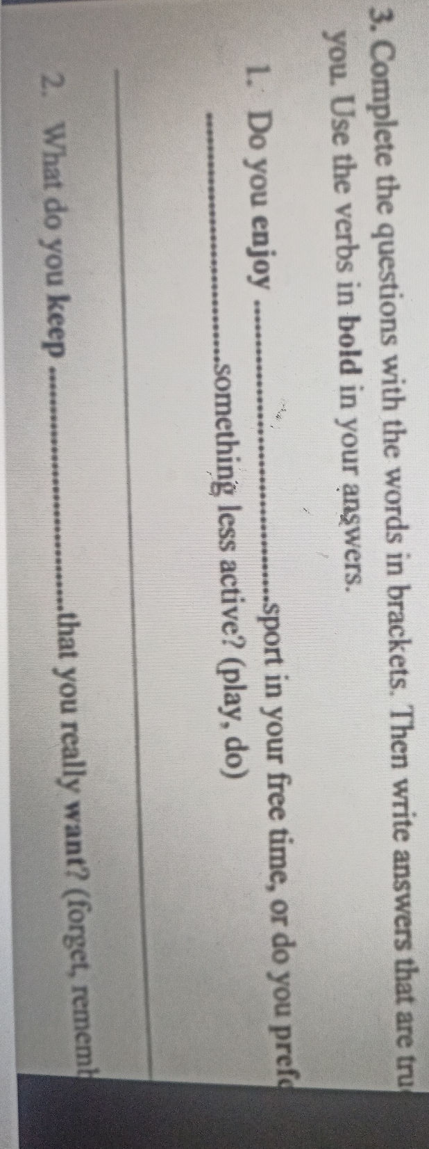 3. Complete the questions with the words in | StudyX