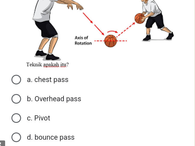 Teknik apakah itu? a. chest pass b. | StudyX