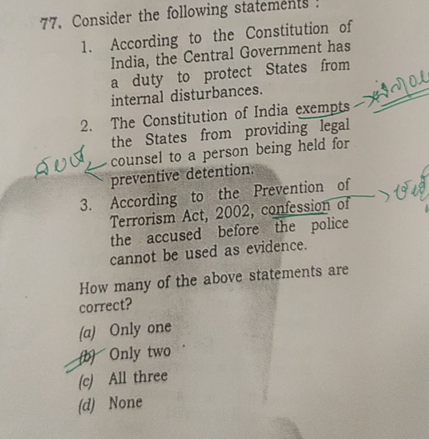 77. Consider the following statements: 1. | StudyX