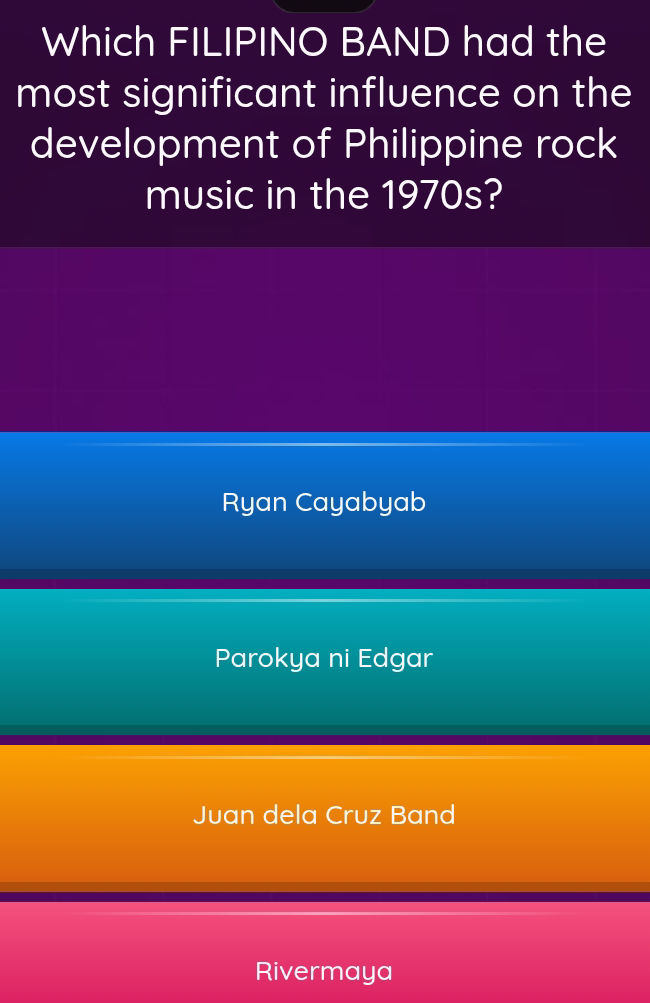 Which FILIPINO BAND had the most significant | StudyX