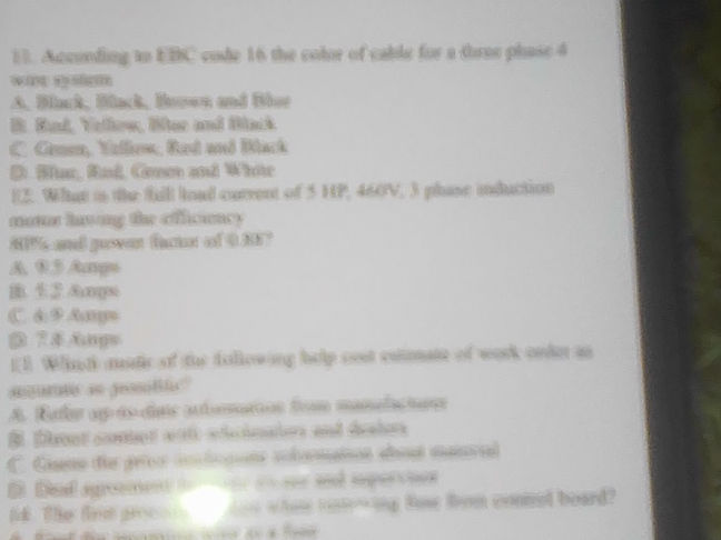 11. According to EBC code 16 the color of | StudyX