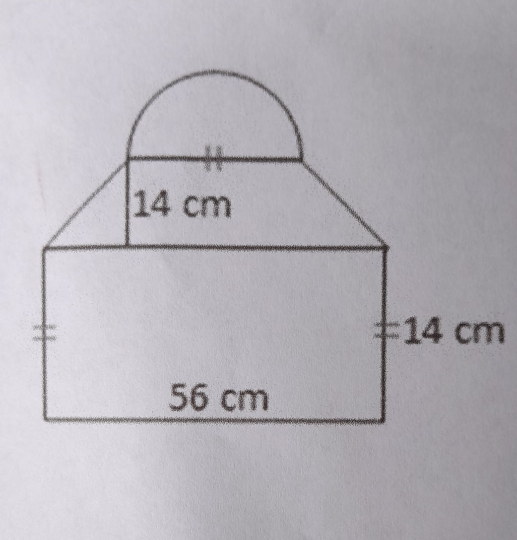 The image shows a composite shape made up of | StudyX