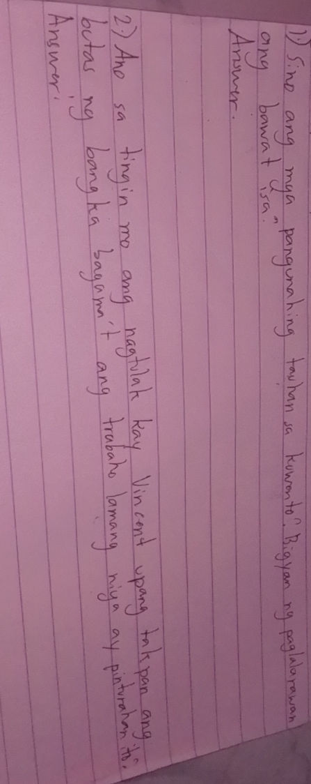 1) Sino ang mga pangunahing tauhan sa | StudyX